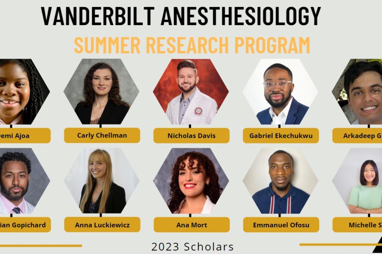 Vanderbilt Anesthesiology Summer Research Program | Department of ...