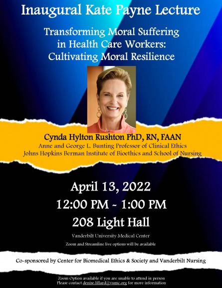 Inaugural Kate Payne Lecture- April 13th | Center for Biomedical Ethics ...
