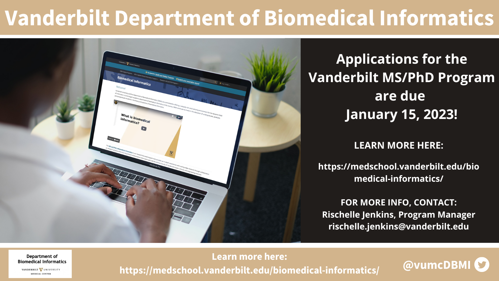 Apply to Vanderbilt's MS/PhD Program in Biomedical Informatics by JAN ...