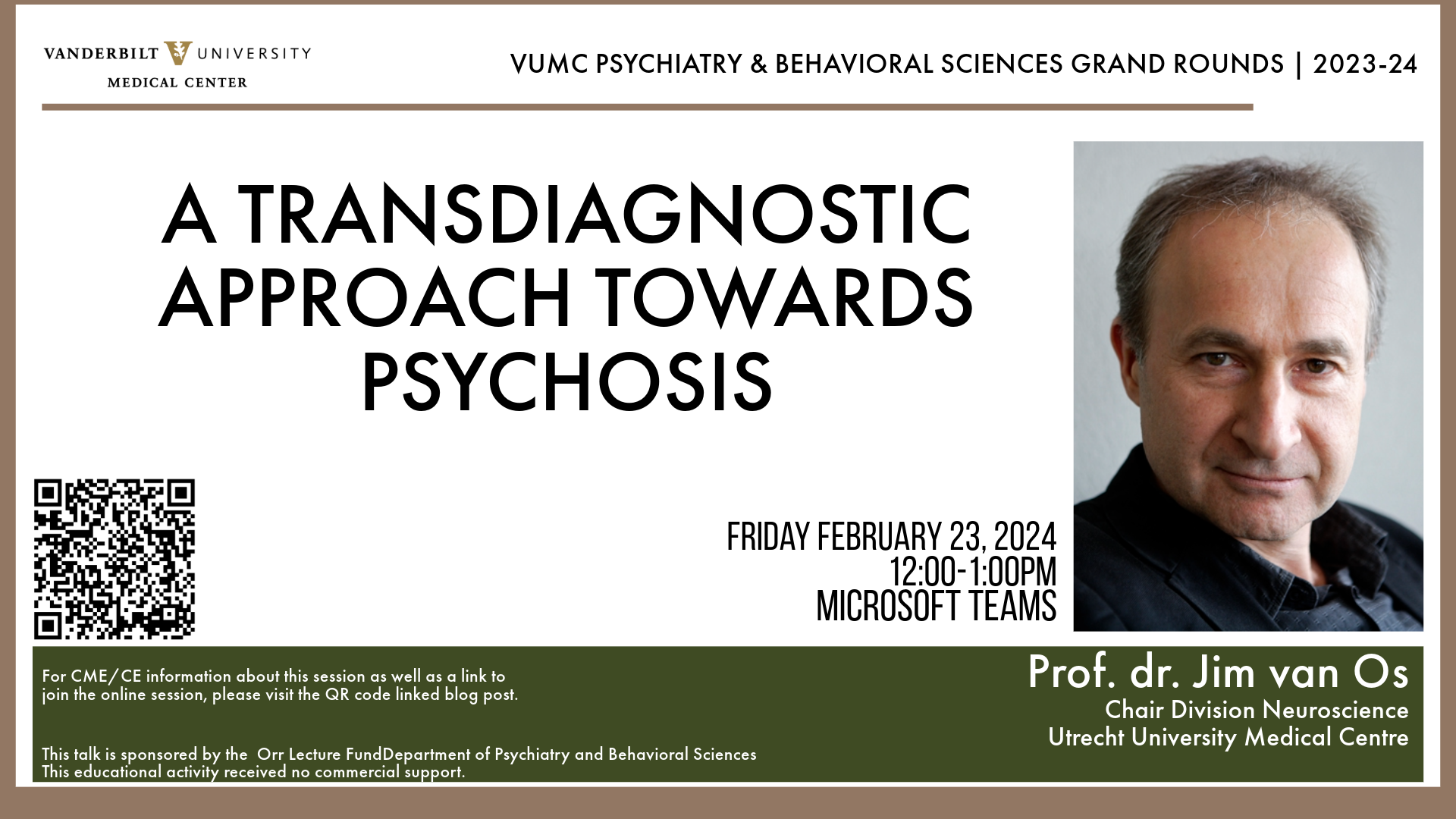 Psychiatry Grand Rounds 2/23 | Prof. dr. Jim van Os | Department of ...